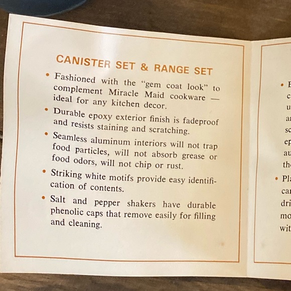 miracle maid | Kitchen | Vintage Miracle Made Canister Set With Salt ...